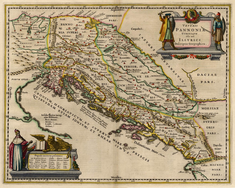 Antique map of Adriatic Sea by Janssonius J. | Sanderus basis