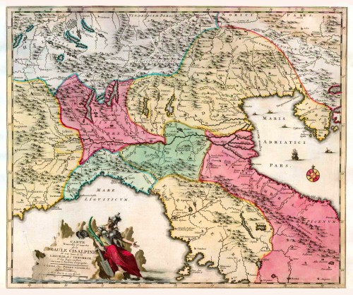 Old antique map of Padova by J. Blaeu. | Sanderus basis