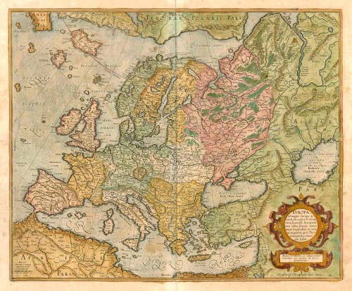 Old antique map of Europe by Mercator G.- Hondius J. | Sanderus Antique ...