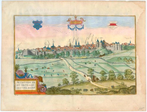 Antique map of Bethune by Braun & Hogenberg | Sanderus Antique Maps ...