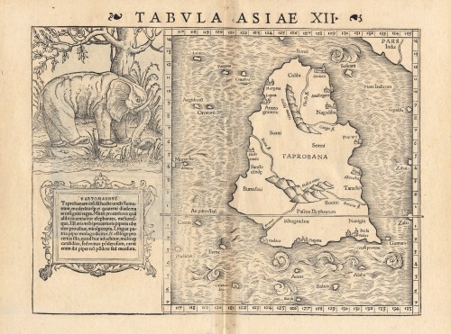 Old, antique map of Ceylon (Sri Lanka) by Munster S | Sanderus Antique ...