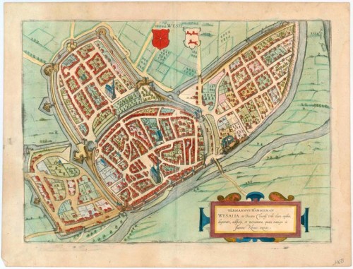 Antique map of Wesel by Braun & Hogenberg | Sanderus Antique Maps ...