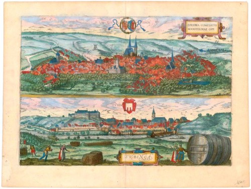 Eisleben - Tübingen by Georg Braun & Frans Hogenberg | Sanderus Antique ...