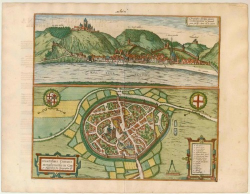 Antique map of Cochem - Münstermaifeld by Braun & Hogenberg | Sanderus ...