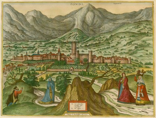 Antique map of Fondi by Braun & Hogenberg | Sanderus Antique Maps ...