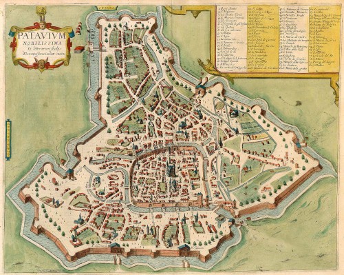 Antique map of Padova by Braun & Hogenberg | Sanderus Antique Maps ...