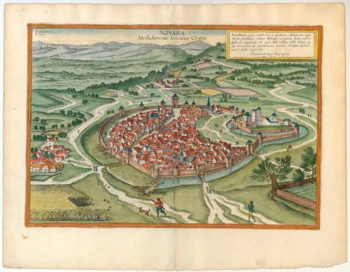 Antique map of Novara by Braun & Hogenberg | Sanderus Antique Maps ...