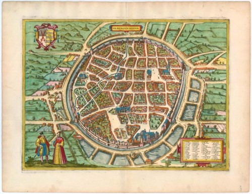 Antique map of Freiberg (Saxony) by Braun & Hogenberg | Sanderus ...