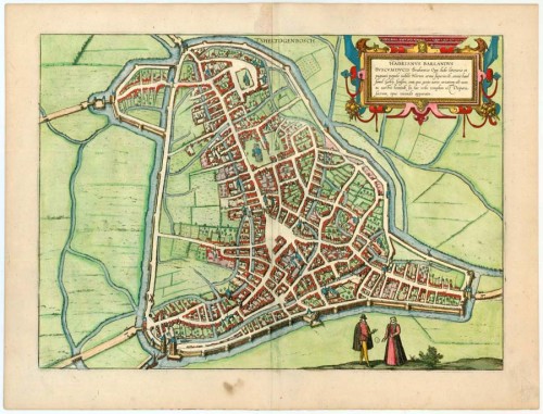 Antique map of 's-Hertogenbosch by Braun and Hogenberg | Sanderus ...