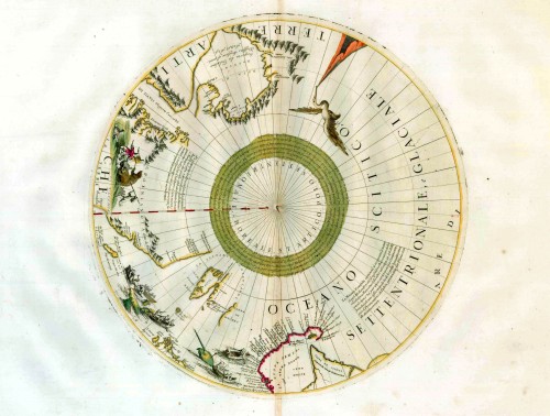 Old antique maps of the Arctic and Antarctic by V.M. Coronelli ...