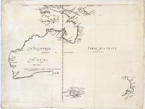 Old antique chart of Australia, by Melchisedech Thevenot. | Sanderus ...