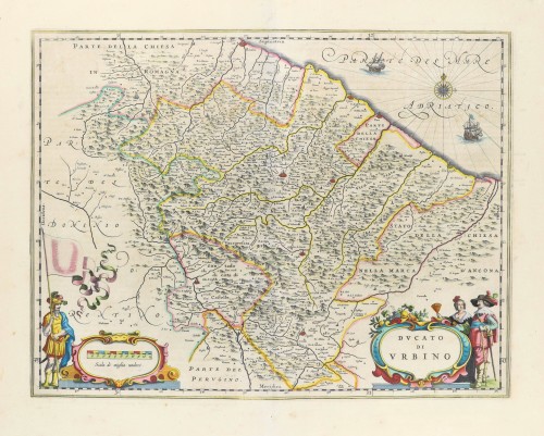 Urbino by Willem & Joan Blaeu. | Sanderus Antique Maps - Antique Map Webshop