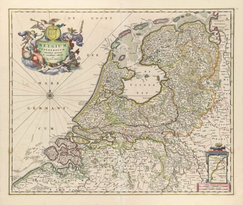 Republic of the VII Provinces, by Nicolaes Visscher I. | Sanderus ...