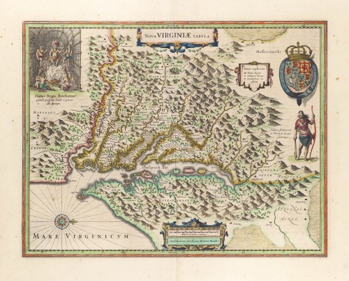 Virginia, by Henricus Hondius. | Sanderus Antique Maps - Antique Map ...