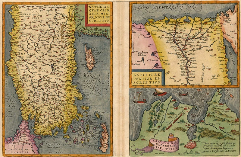 Antique map of Turkey - Egypt - Cartago by Ortelius A. | Sanderus ...