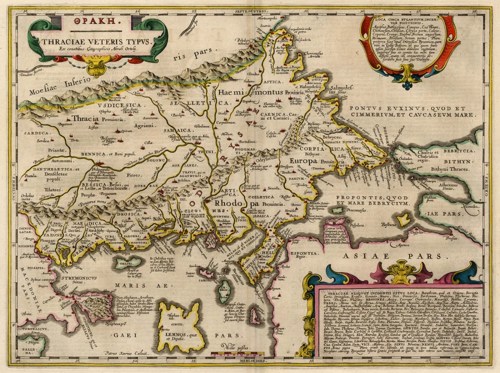 Antique map of Thracie by Janssonius J. | Sanderus Antique Maps ...