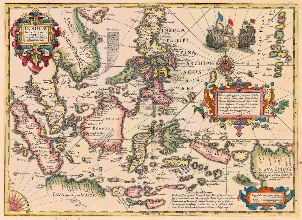 Antique map of East Indian Archipelago by Mercator G. - Hondius H ...