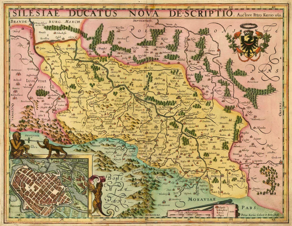 Silesia by Kaerius P. | Sanderus Antique Maps - Antique Map Webshop