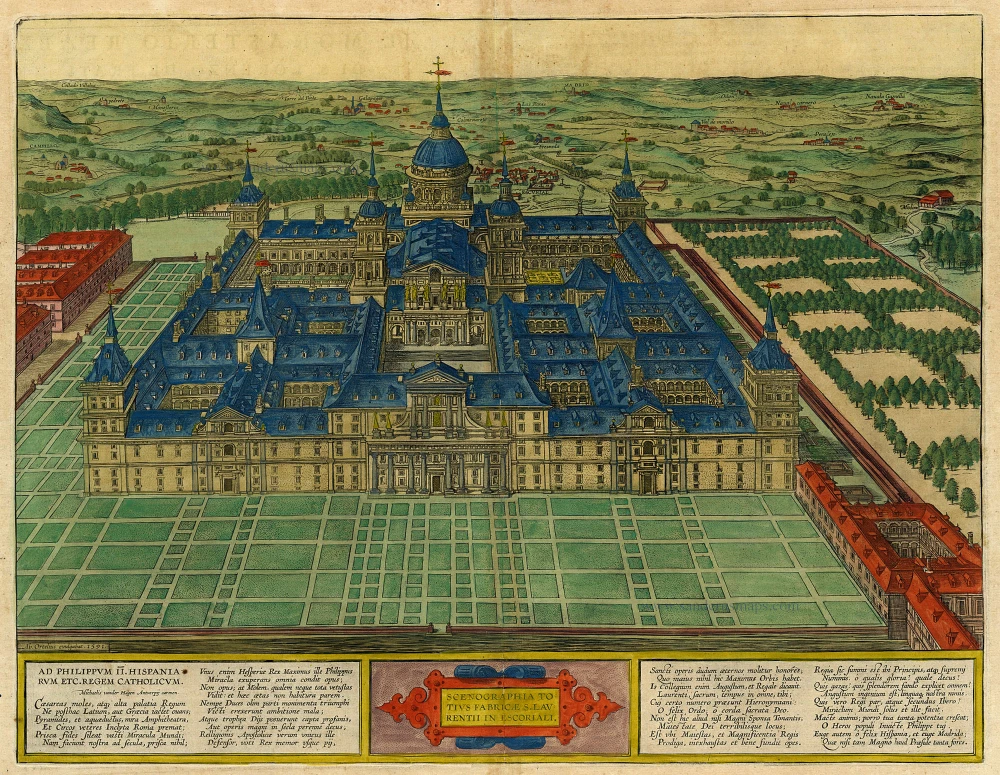 Antique map of Escorial by Ortelius A. | Sanderus Antique Maps ...