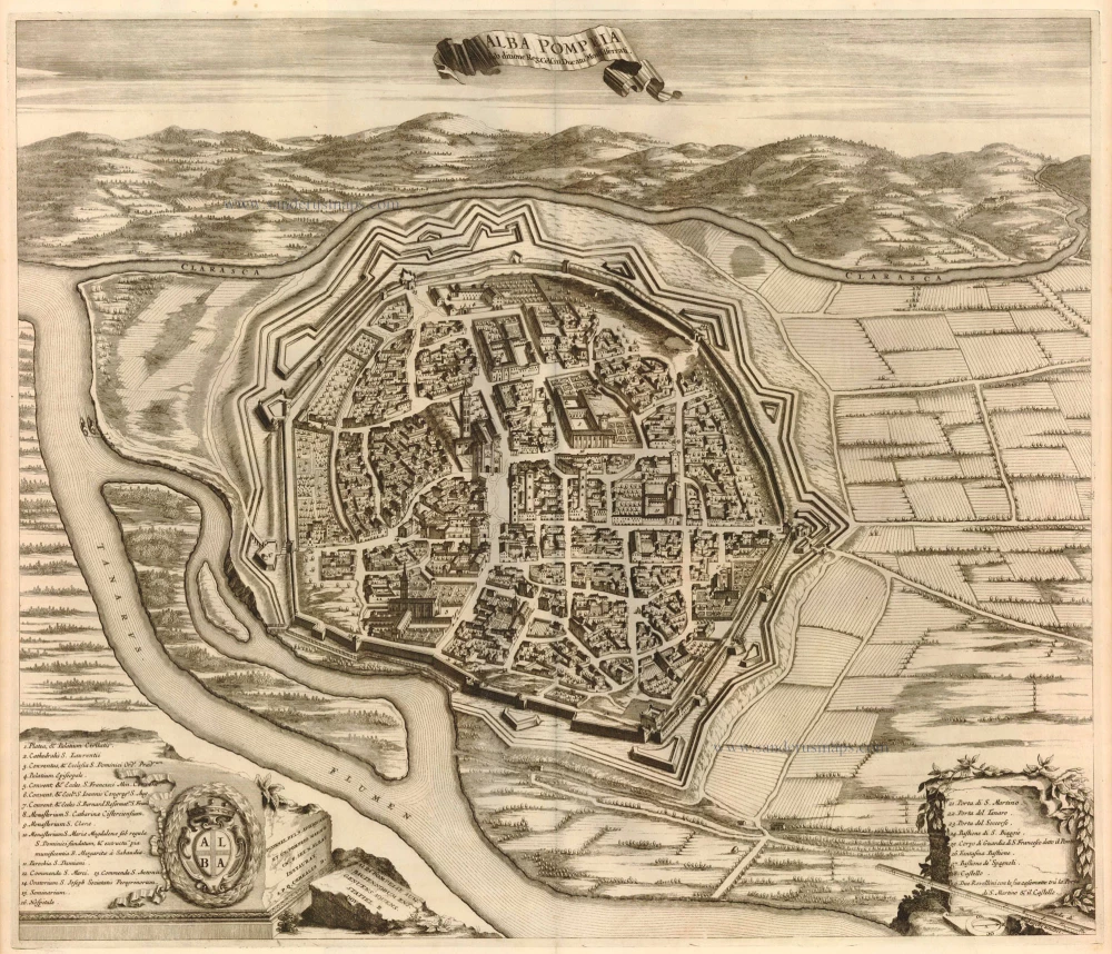 Antique map of Alba by Blaeu J. | Sanderus Antique Maps - Antique Map ...
