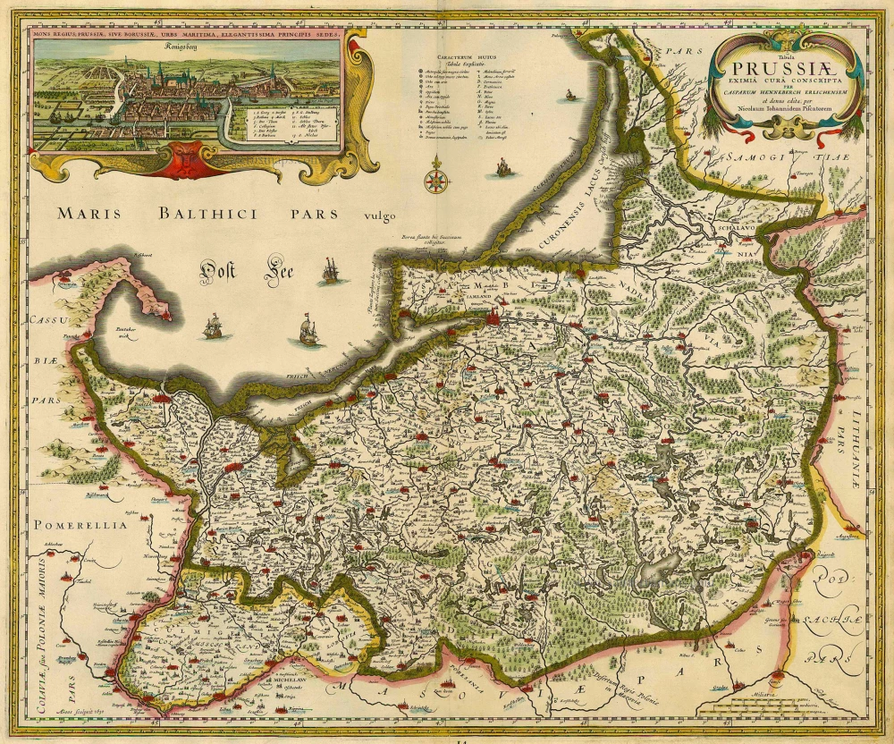 Antique map of Prussia by Visscher C.J. - Janssoniu | Sanderus Antique ...