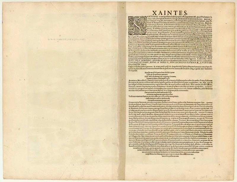 Antique map of Saintes by Braun & Hogenberg | Sanderus Antique Maps ...