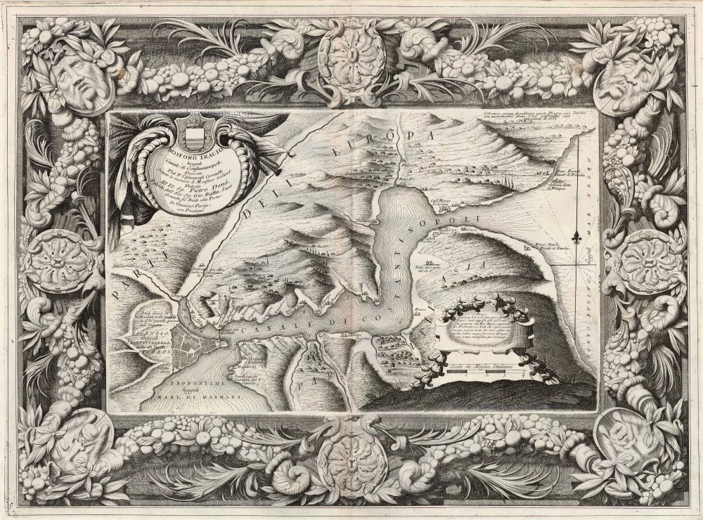 Antique map of Bosporus by Coronelli V.M. (1650-1718 | Sanderus Antique ...