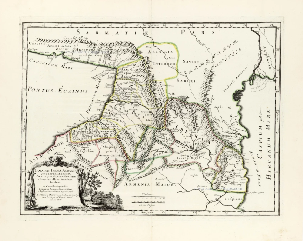 Caucasus published for Pierre Mariette by Guillaume Sanson. | Sanderus ...