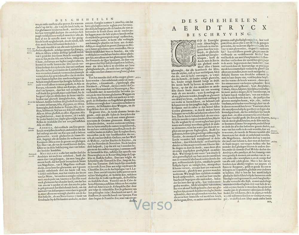 World by Willem Blaeu, in Mercator projection. | Sanderus Antique Maps ...